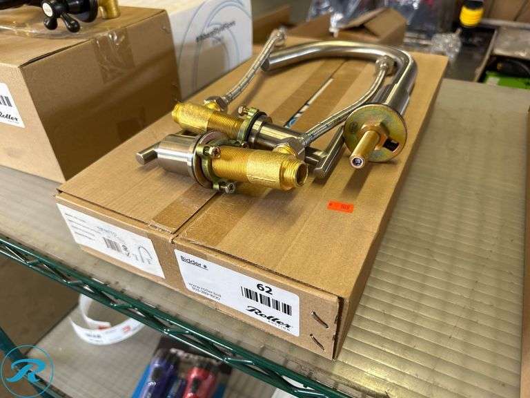 New Double-Handle Faucet Set with Brass Valves and Stainless Steel ...