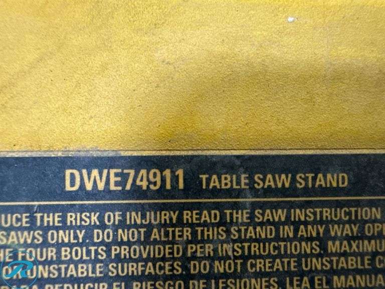 DeWalt DWE7491 Table Saw with Stand, Model Type 1,(Inoperable) - Roller ...