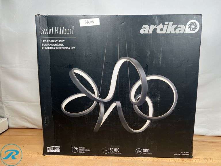 Artika Swirl Ribbon LED Pendant Light - New - Roller Auctions
