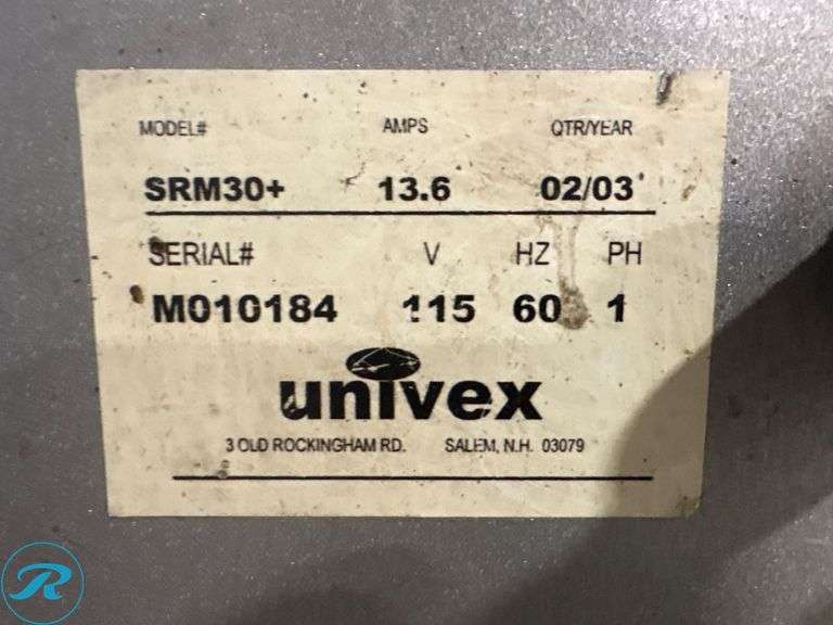 Univex SRM30+ 30Qt. Floor Mixer with Attchments - Roller Auctions