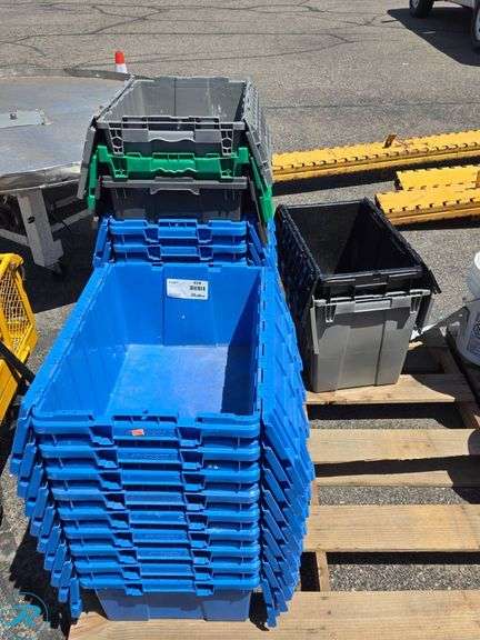Stackable Plastic Storage Totes with Lids - Roller Auctions