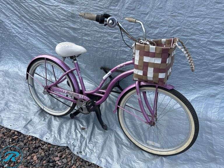 Huffy ‘Del Sol’ Cruiser Bike with Rear Pedal Brake, Purple - Roller ...