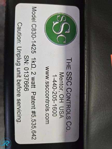 New SSC Controls Co. Model C830-1425 Foot Pedal Controller - Roller ...