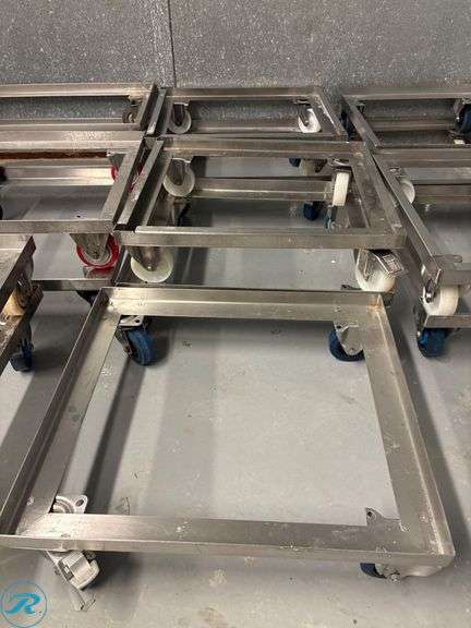 (15) Stainless Steel Aging Rack Dollies - Roller Auctions