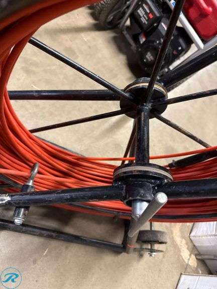 Sewer Snake with Metal Frame and Orange Cable Reel - Roller Auctions