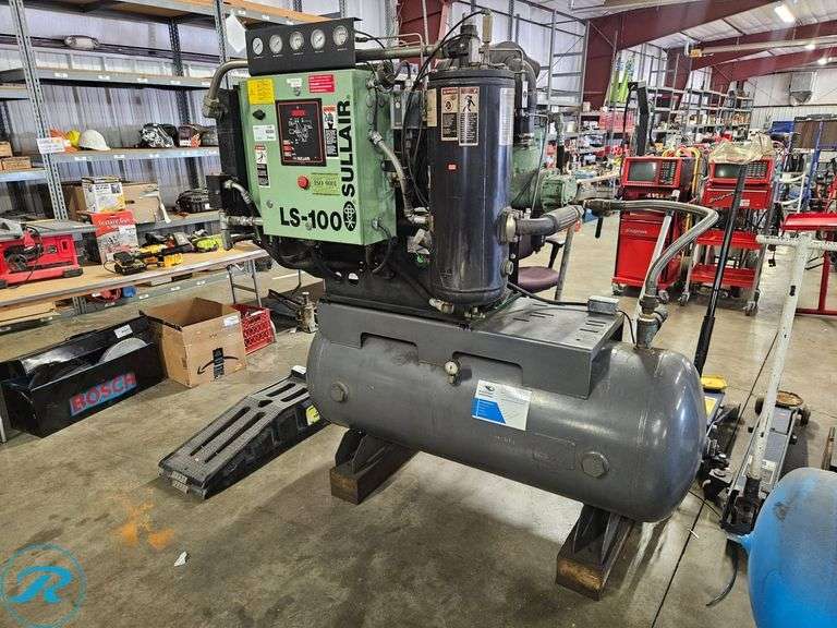 Sullair LS-100 Industrial Air Compressor with Electric Motor - Roller ...