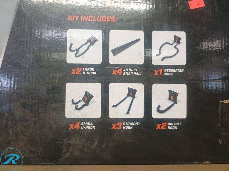 1 Haus 16ft Snap Rail Storage System Kit with Accessories - Roller Auctions
