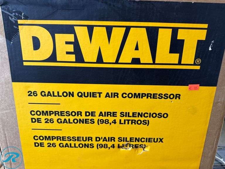 New DeWalt DXCMSAC260 26-Gallon Quiet Air Compressor - Roller Auctions