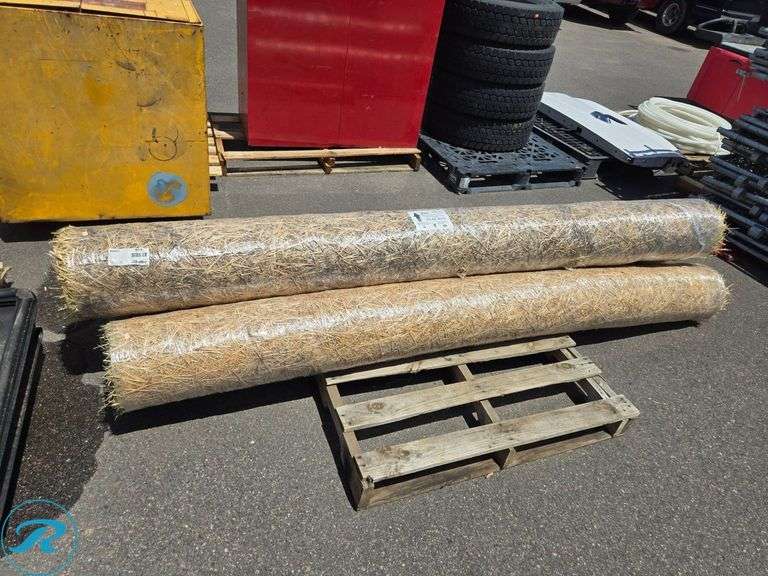 3 Rolls Kansas Erosion ST-G1-8112 Single Net Straw Erosion Blanket, 8 ...