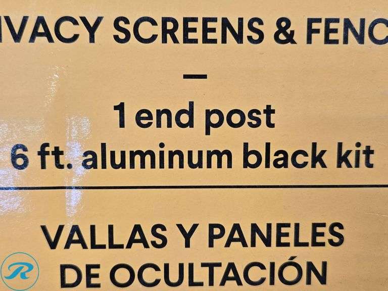 (2) Hoft A6 Privacy Screen 6 Ft. Aluminum Black End Post Kits - Roller ...