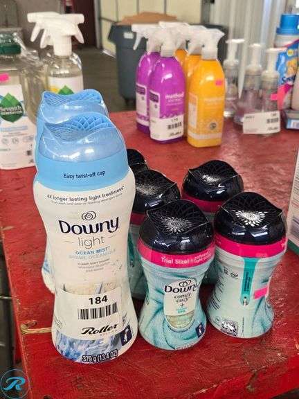 (7) Containers of Downy Unstopables Scent Boosters, Various Sizes ...