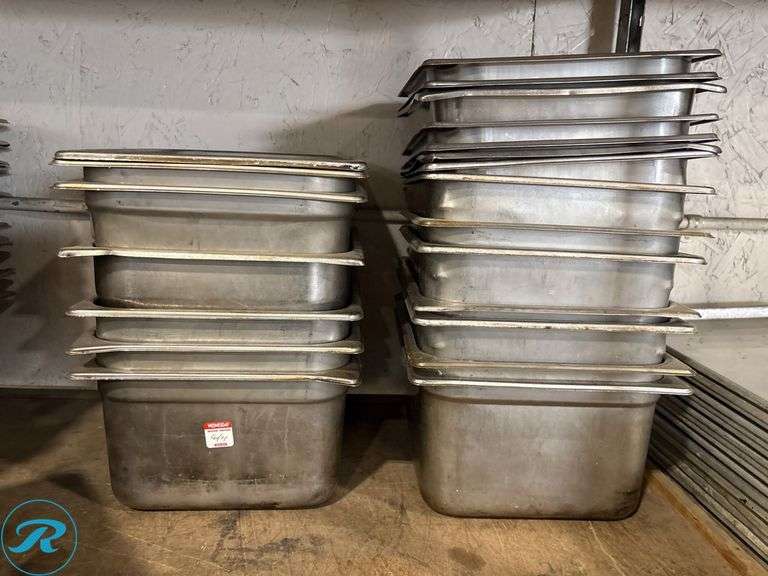Stainless Steel Food Pan Inserts and Containers - Roller Auctions