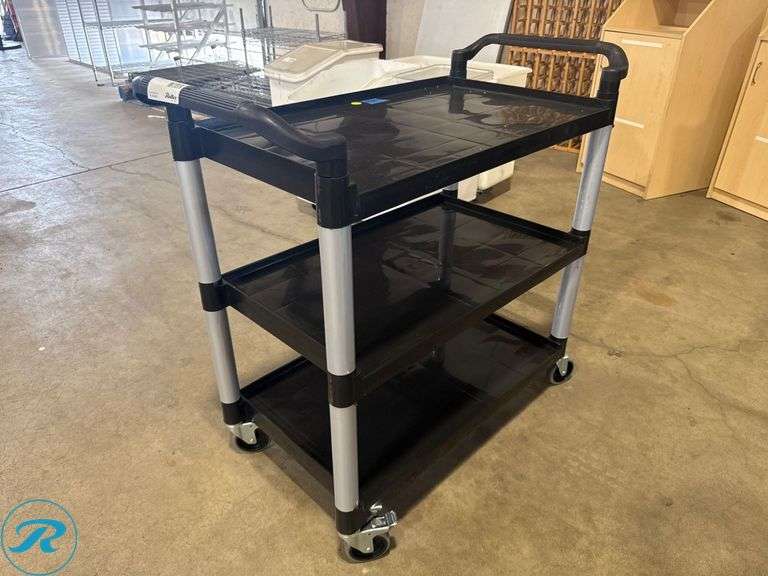 New Winco UC3019K Plastic 3-Tier Bus Cart, 19 x 31 - Roller Auctions