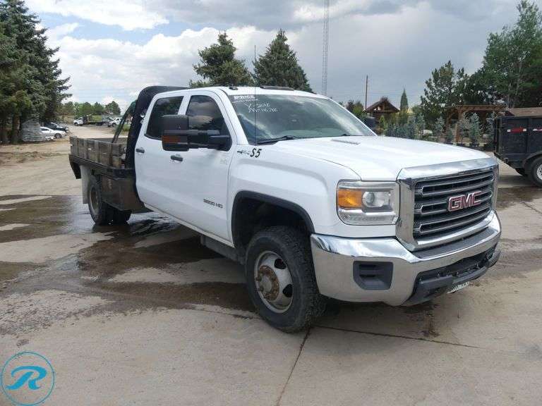 2016 GMC 3500 HD 4WD Flatbed Truck - Roller Auctions