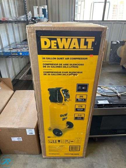 New DeWalt DXCMSAC260 26-Gallon Quiet Air Compressor - Roller Auctions