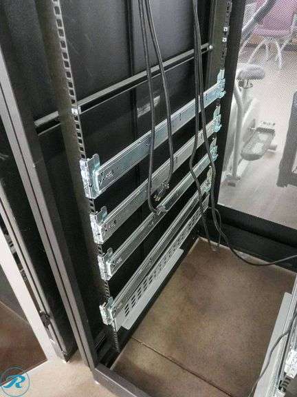 (2) Server Rack Cabinets with Glass Front Doors - Roller Auctions