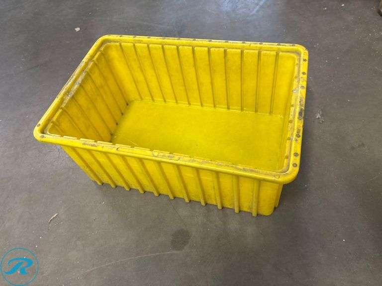 (26) Yellow Lewis Systems DC-2070 Stackable Plastic Storage Bins ...