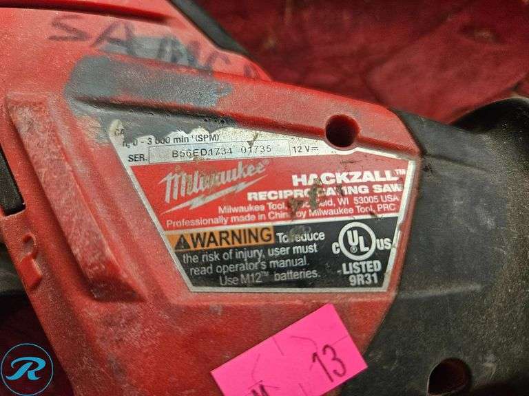 Milwaukee Hackzall Reciprocating Saw and SDS Plus Rotary Hammer in Hard ...