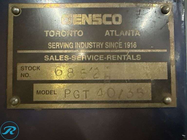 Gensco PGT 40/65 Industrial Bender - Roller Auctions