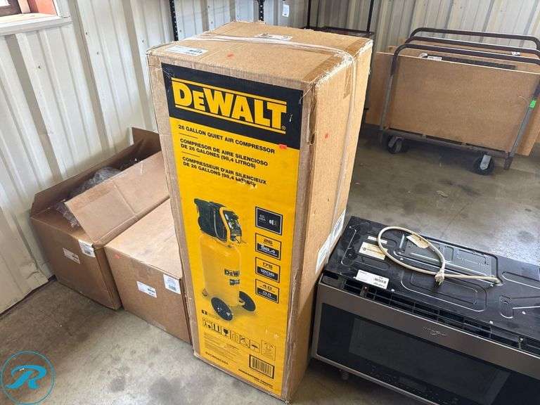 New DeWalt DXCMSAC260 26-Gallon Quiet Air Compressor - Roller Auctions