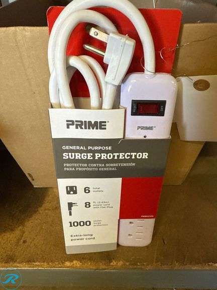 New (15) Prime General Purpose Surge Protectors, 1000 Joules, White - Roller Auctions