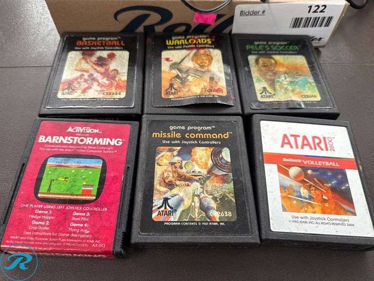 Nintendo Entertainment System Console with Accessories and Atari 2600 Game Cartridges - Roller ...