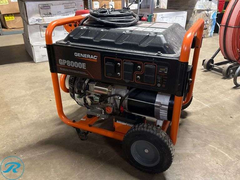 Generac GP8000E Portable Generator, Electric Start, 120/240V, New ...