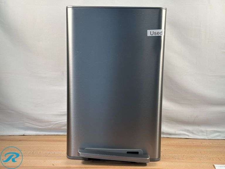 Kohler 47l Step Trash Can Used Damaged Hands Free Foot Pedal