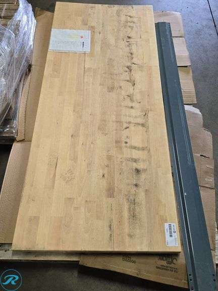 Hardwood Lumber Company Butcher Block Countertop and Metal Support ...