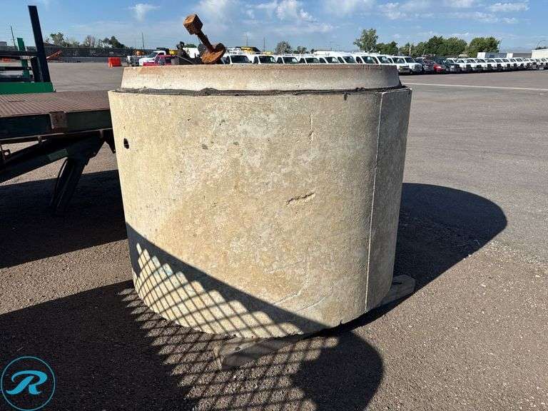 60” Round Concrete Manhole with Integrated Ladder Rungs - Roller Auctions