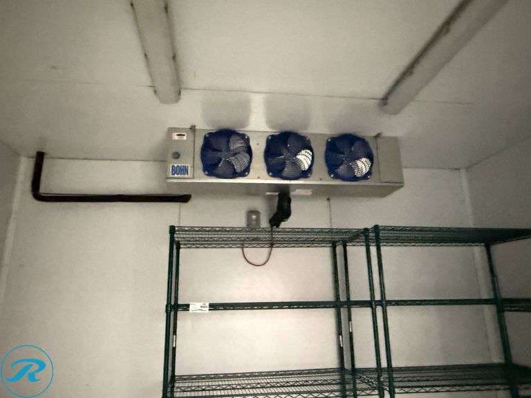 Walk-In Refrigerator with Shelving and Diamond Plate Flooring,12′ x 11 ...