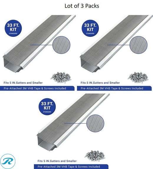 (3) New- Atlas Gutter Guard Stainless steel 5-in x 3.0-ft Gutter guard ...