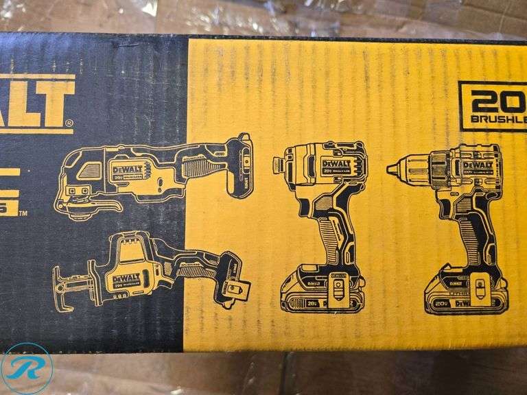 New DeWalt Atomic Compact Series 20V MAX Cordless Brushless 4-Tool ...