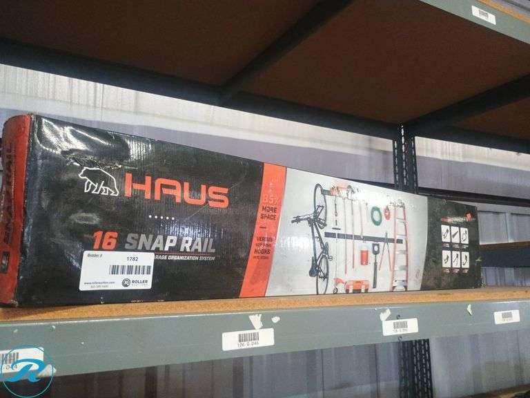 1 Haus 16ft Snap Rail Storage System Kit with Accessories - Roller Auctions