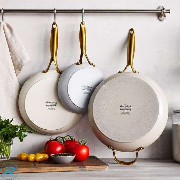 GreenPan Jewel Pro Ceramic Non-Stick 3-piece Fry Pan Set - New - Roller ...