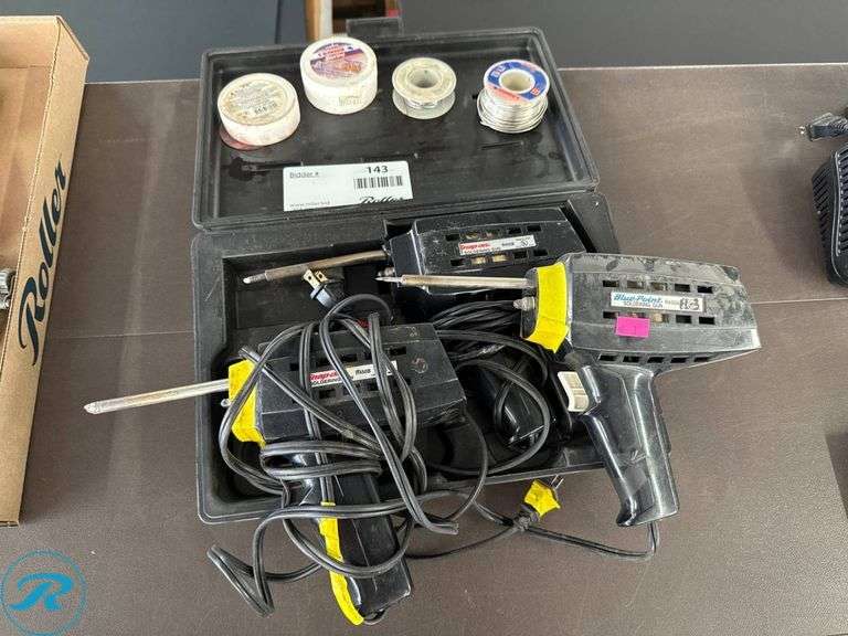 (2) Snap-On R450B and (1) Blue-Point R450A Soldering Guns with Solder ...