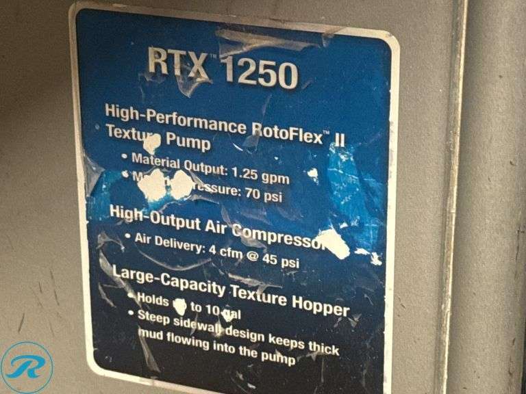 Graco RTX 1250 RentalPro Texture Sprayer with Hopper and Hoses - Roller ...