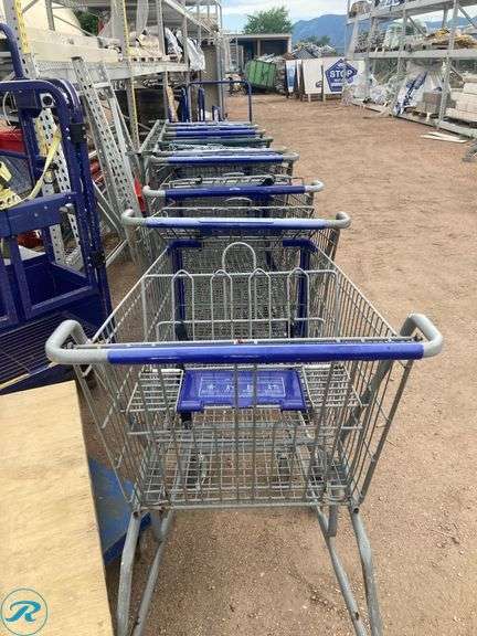 (10) Used- Shopping Carts (Some stains See Photos) (total of 10 carts ...
