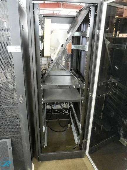 (2) Server Rack Cabinets with Glass Front Doors - Roller Auctions