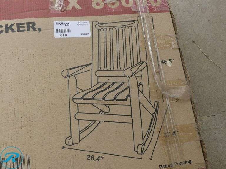 Leigh Country TX-86000 Amber-Log Porch Rocker, Cherry - Roller Auctions