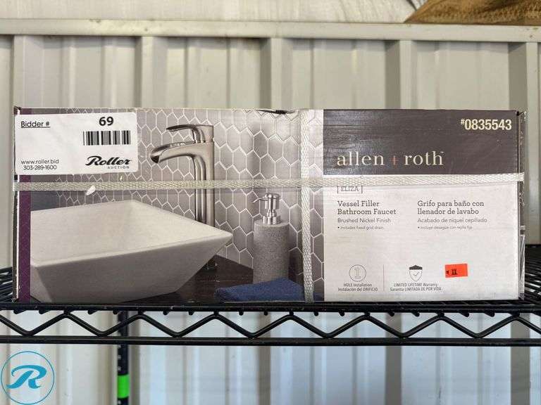 New Allen+Roth Eliza Vessel Filler Bathroom Faucet, Brushed Nickel ...