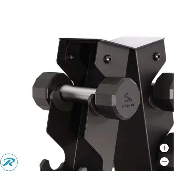 Centr 12-sided 210 lb. Dumbbell Set with Rack- New - Roller Auctions