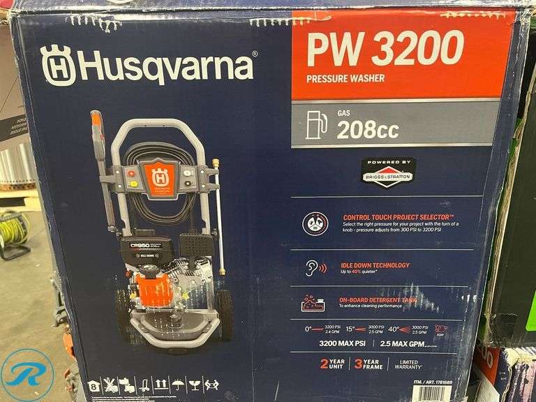 Husqvarna 3200 PSI Gas Powered Pressure Washer - Like New - Return Reason: Missing Parts/Parts ...