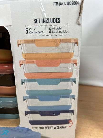 (2) Assorted Glass/Plastic Food Storage Containers - New - Roller Auctions