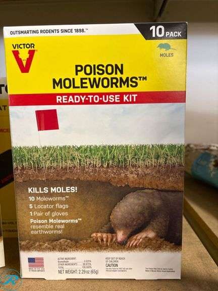(5) Victor Electronic Rat Traps and (3) Victor Poison Moleworm Kits ...