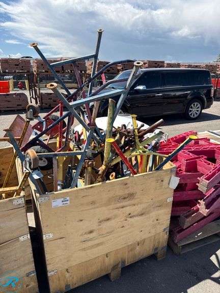 Crate of Metal Pipe Stands and Supports - Roller Auctions