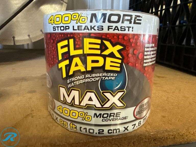New (17) Rolls Flex Tape Max Clear 4 in x 25 ft Waterproof Tape ...