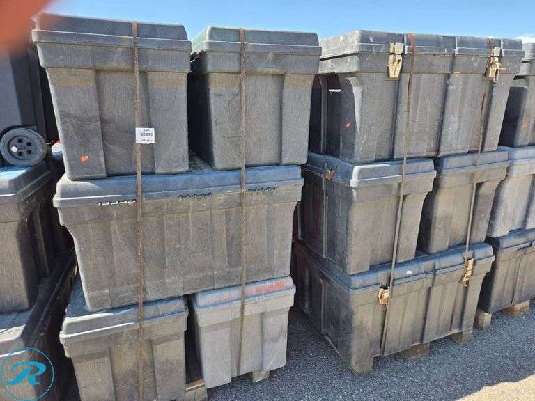 (2) Pallets of (18)Plastic Storage Containers - Roller Auctions