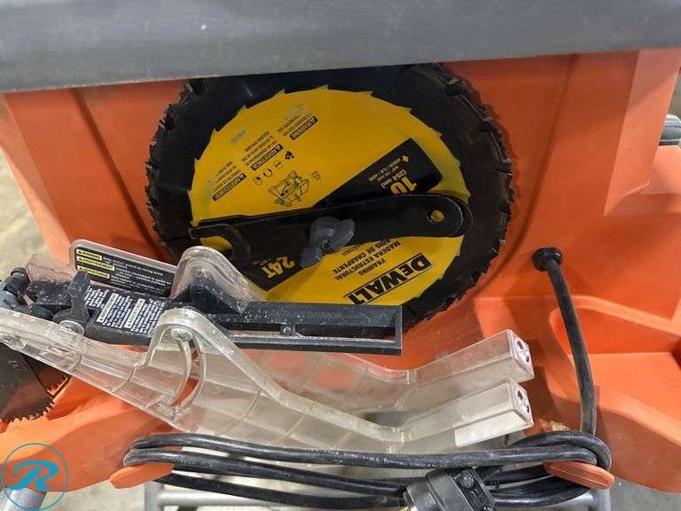 Ridgid R4513 10-Inch Table Saw with Mobile Stand, 120V, 15A - Roller ...