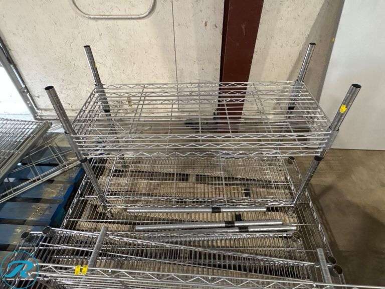 Metal Wire Shelving Racks With Adjustable Shelves - Roller Auctions